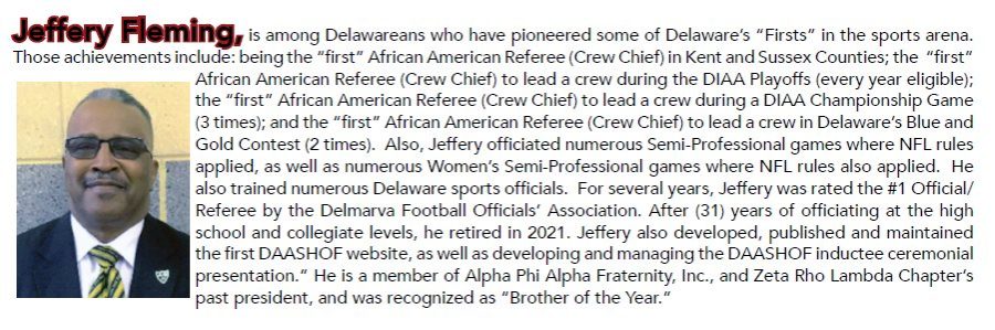 DAASHOF - Delaware Afro-American Hall of Fame, Inc. - Inductees Listing
